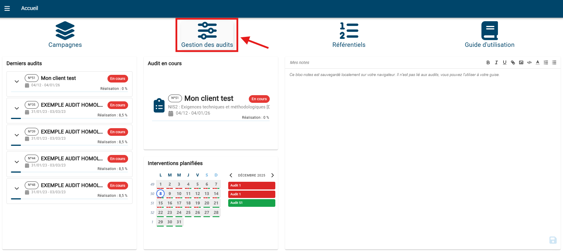 Auditool – Tutoriel express : lancer un audit et générer un rapport ...